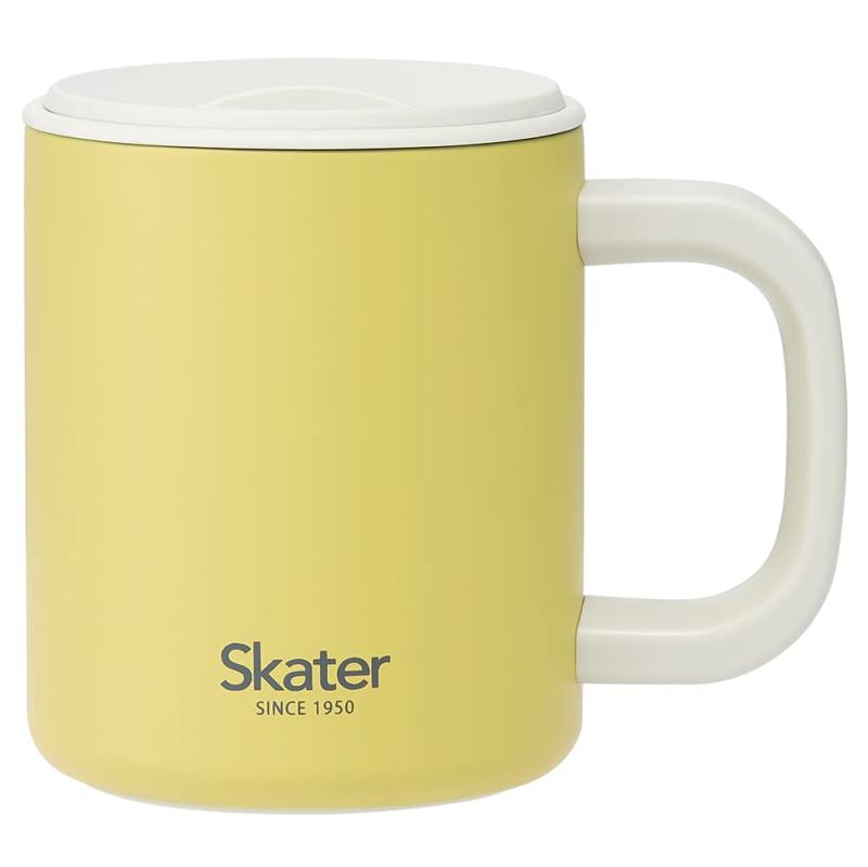 スケーター(Skater) 保温 保冷 ステンレス マグカップ 蓋付き 真空断熱二重構造 くすみイエロー 330ml STMG4N-A容量:330ml / サイズ:約φ84×124×99mm / 原産国:中国冷たさ・温かさをキープ、真空の層...