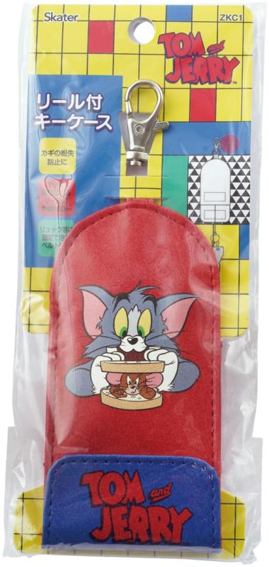 スケーター(Skater) リール付き キーケース キーホルダー 鍵収納ケース トム&amp;ジェリー TOON ZKC1-Aサイズ：120×60×20mm(フック含まず) / 原産国：中国素材・材質:表地＝合成皮革、裏地＝ポリエステル、金...