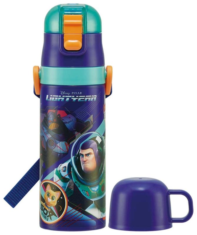 スケーター(skater) 子供用 ステンレス 水筒 2way 直飲み 470ml コップ飲み 430ml ライトイヤー 子供に優しい軽量タイプ 男の子 保温・保冷ディズニー waterbottle スポーツボトル かわいい キッズ 子サイ...