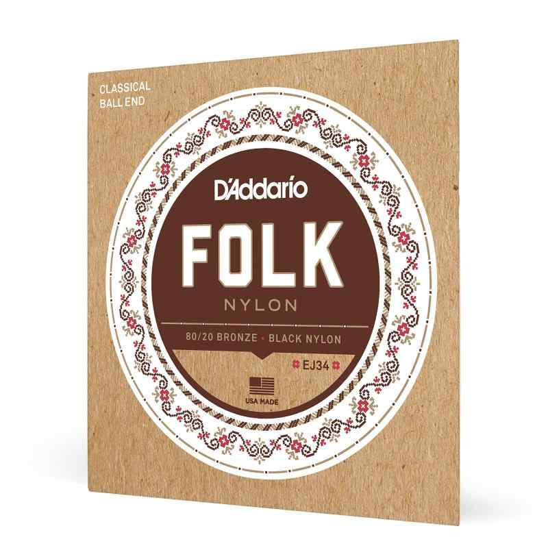 D'Addario ダダリオ ボールエンドナイロン弦 Folk Nylon EJ34 80/20 Bronze/Black Nylon Trebles Folk Nylon複数店舗にて販売をしておりますため、在庫データの更新が間に合わず、欠...