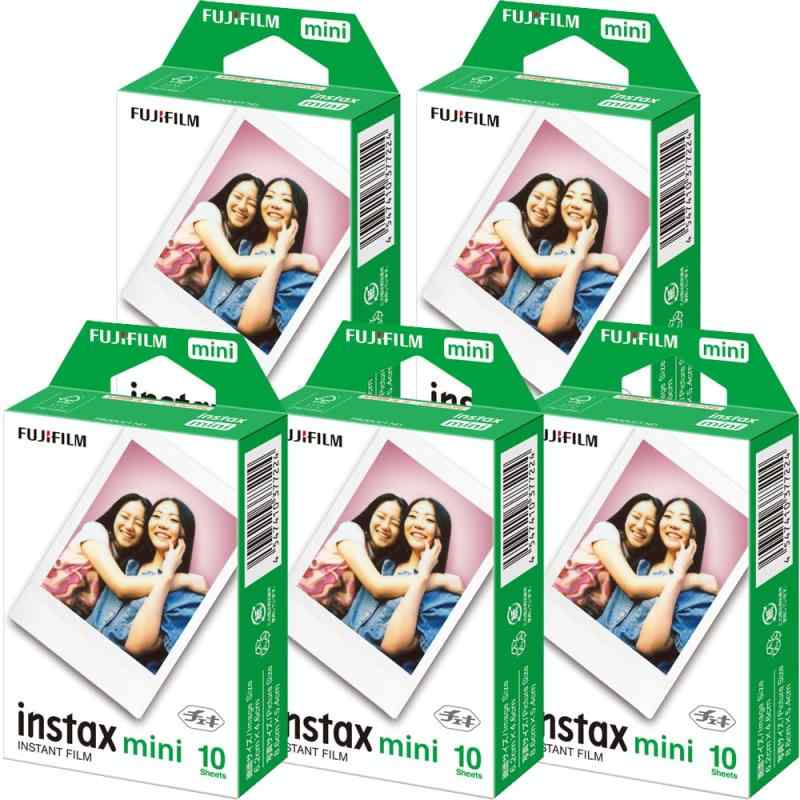 富士フイルム [5セット販売]FUJIFILM インスタントカメラ チェキ用フィルム 10枚入x5セット INSTAX MINI JP 1インスタントカメラ チェキ用フィルム(無地)10枚入×5パック（合計50枚）フィルムサイズ : 86×...