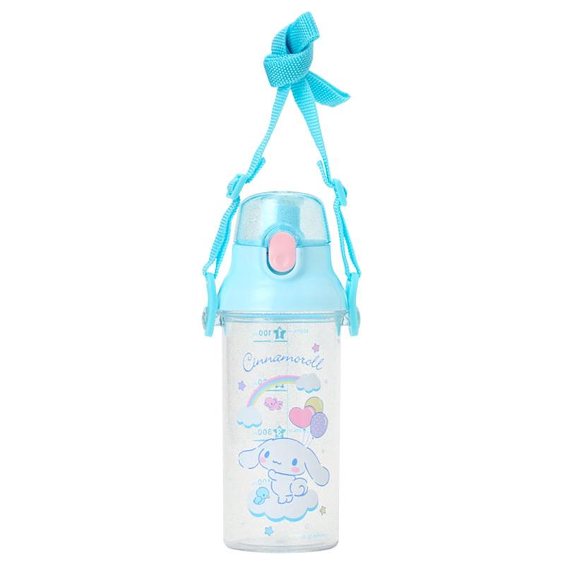 サンリオ(SANRIO) ワンタッチクリアボトル シナモロール キャップ・本体:飽和ポリエステル樹脂フタ・ベルト:ポリプロピレンパッキン:シリコーンゴム 名前シール付き 食器洗い乾燥機使用可 6本体サイズ：約幅9.5×奥行7.9×高さ21c...