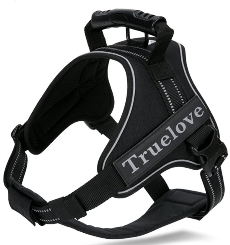 cocomall 2WAY喉に優しい犬ハーネス 負担軽減犬用ハーネス TRUE LOVE 犬用胴輪 ドッグ ペット用品 3M反射材料 訓練 お出かけ ナイロン素材 小型犬、中型犬、大型犬に向け 通気性 調節可2WAY使用：以前のより完璧なデ...