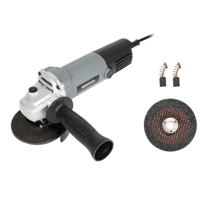 SENTOOL ディスクグラインダー 100mm コード式 1台で5役 AC100V 600W オフセット砥石(研削用）2枚付属 穴径15mm ベビーサンダー 研磨工具 アングルグラインダー TDG100 (単速)【1台で5役】研磨・バリ取...