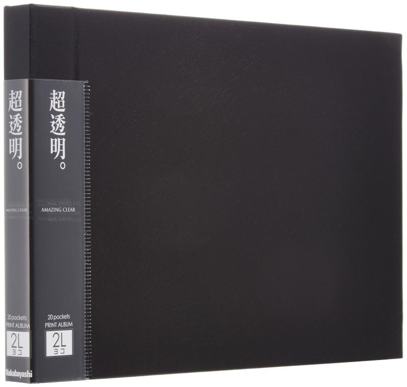 ナカバヤシ 高透明フィルムポケットアルバム 2Lサイズ用／ヨコ型 ブラック ホCX-2LE-D入れ替えに便利なポケットアルバムタイプ写真が映える透明度の高いファイル写真の美しさを際立たせる、透明度の高い厚手OPフィルムをポケットに使用したア...