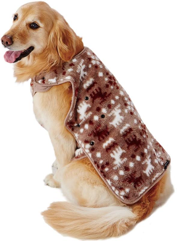 ペティオ (Petio)犬用ウェア 抗菌防臭 楽に着せられるあったかふわふわブランケット L頭・足を通さずに着せられる。足を通すのが苦手な子でも頭をすっぽり被せて着せられる。簡単に留められ、調整しやすいボタンタイプ。抗菌防臭加工を施し、ニオ...