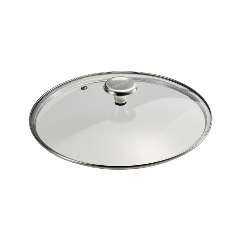 CORELLE（コレール） ガラスふた 26cm ドウシシャコレール、ずっとあなたの食卓に、生涯よりそうフライパン。。ふっ素加工フライパンのように食材がこびりつきにくく、鉄フライパンのように強火調理ができます。コレールフライパンは、従来のフ...