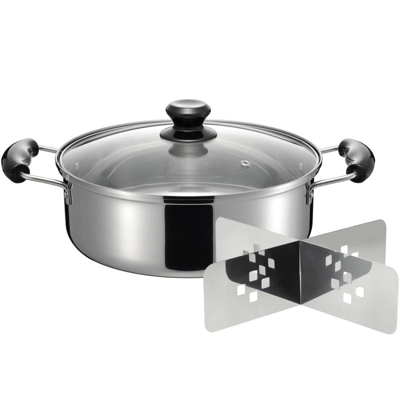 和平フレイズ ステンレス おでん 湯豆腐 鍋 26cm 4.9L IH対応 ガス 仕切り付 烹味屋 RB-3260本体:ステンレス鋼(クロム16％)、底の厚さ:0.5mm、蓋:強化ガラス、仕切り:ステンレス鋼商品サイズ(約):幅38.5×奥...
