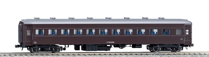 KATO HOゲージ オハ35 茶 1-512 鉄道模型 客車旧一般形客車らしい、2段雨ドイ、木製ドア、屋根端部の丸み、リベットを多用するがっしりとしたスタイルを忠実に再現複数店舗にて販売をしておりますため、在庫データの更新が間に合わず、欠...