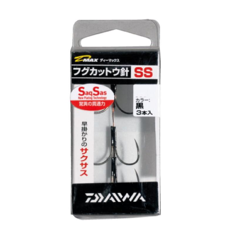 ダイワ(Daiwa) カットウフグ仕掛け用スペアフック ダブル LL 黒 サクサス D-MAX 釣り針サイズ:LL針間寸法:40mmパイプ:内径0.8mm 長さ16mm入数:3個カラー:黒主なターゲット:フグ複数店舗にて販売をしておりますた...