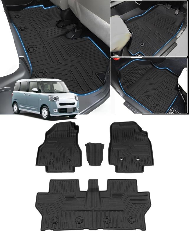 Cartist ダイハツ ムーヴキャンバス フロアマット 立体カーマット 3Dフロアマット MOVE CANBUS LA850S LA860S 2WD専用 2代目 2022年7月~現行 立体 セカンドマット 防水 滑り防止 耐汚れ TPE素...