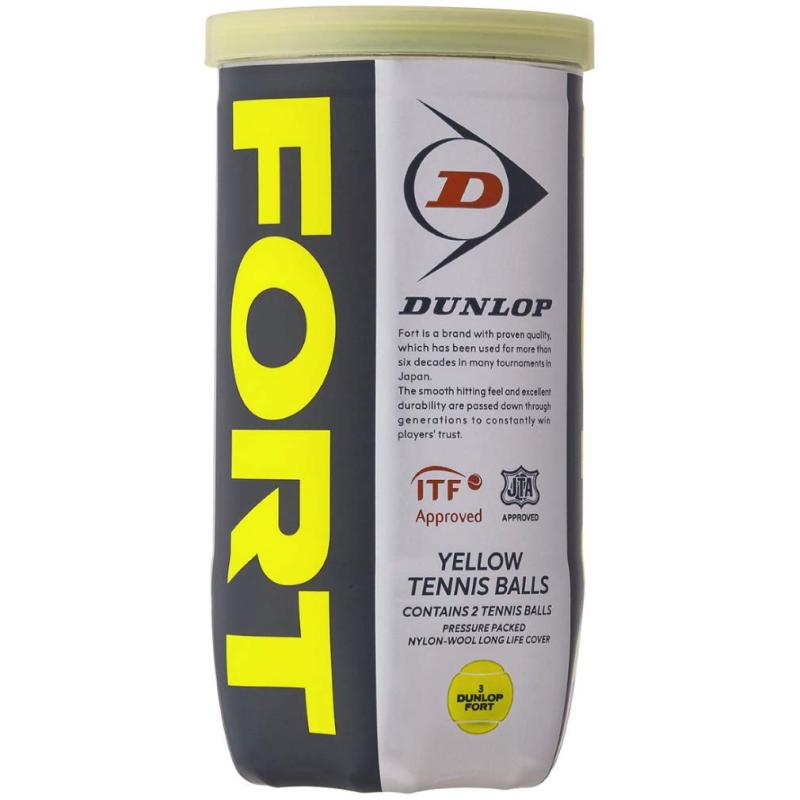 DUNLOP(ダンロップ)硬式テニスボールFORT(フォート) プレッシャーライズド テニスボール2球入 1ボトル DFEYL2TIN イエローマイルドな打球感と優れた耐久性。国内主要大会で使用されているスタンダードな試合球。国際テニス連盟...