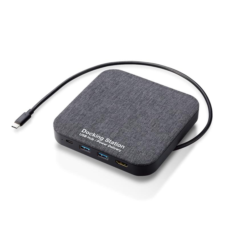 エレコム 外付けSSD ドッキングステーション機能付 500GB [HDMI/USB-C/USB-A/USB PD 100W対応] Mac/iPad/Windows対応 ESD-DSA0500GBKUSB Type-C(TM)コネクターでパ...