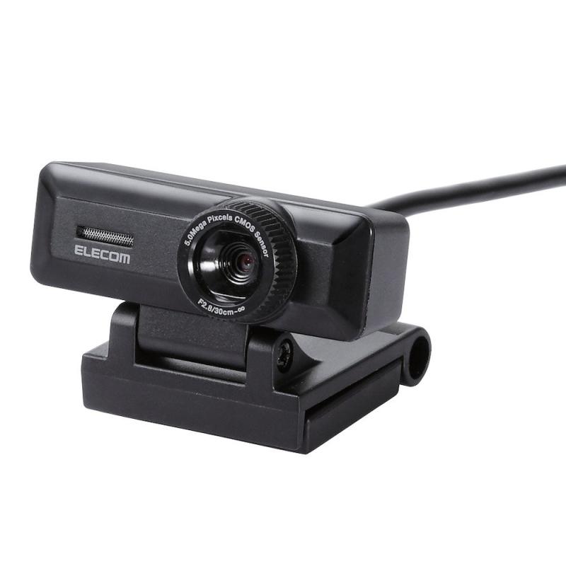 エレコム WEBカメラ UCAM-C750FBBK マイク内蔵 フルHD 1080p 30FPS 500万画素 高精細ガラスレンズ ケーブル長1.5m ブラック最大2592×1944ピクセルの超高精細映像が楽しめる500万画素Webカメラで...