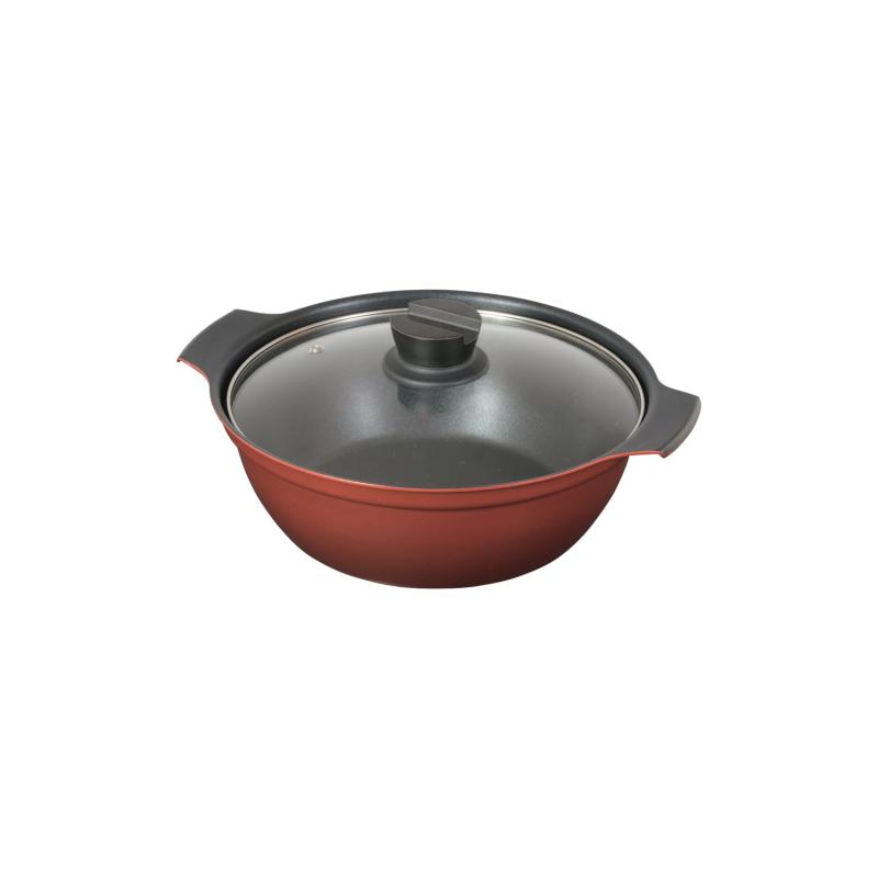 パール金属 鍋 卓上鍋 24cm ガラス蓋付 IH対応 ふっ素加工 3~5人用 旨味 HB-6964製品サイズ:(約)幅31.5×奥行26.5×高さ13cm、鍋の深さ:(約)8.5cm製品重量:(約)1.2kg本体 表面加工:内面/ふっ素樹...