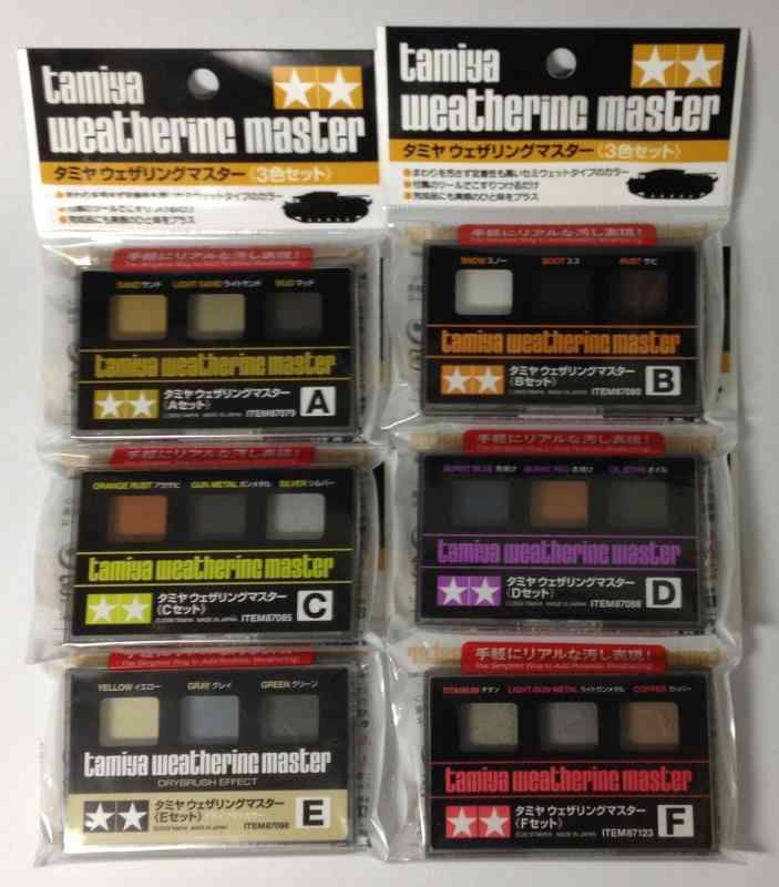 ANBAI タミヤ 油彩 ウェザリング マスター 6-Sets(A,B,C,D,E,F) [輸入]【並行輸入品】複数店舗にて販売をしておりますため、在庫データの更新が間に合わず、欠品にも関わらず、注文ができる場合がございます。その際は、キャ...