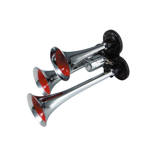 中高音タイプホーン●用途 サウンドパーツ ●材質 亜鉛合金 ●寸法(mm) 350 ●色 クロームメッキ ●電圧 DC24V ●適合車種 DC24V車 ※空気圧8kg/?(113psi)以内でご使用下さい。9kg以上だと正常に作動しない場合...