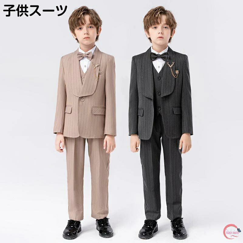 商品説明 商品名 スーツセット 素材 ポリエステル セット内容 5点セット：スーツ、ベスト、ピンバッジ、蝶ネクタイ、パンツ 6点セット：スーツ、ベスト、ピンバッジ、パンツ、蝶ネクタイ、シャツ 生産国 中国 サイズ スーツ 90 :着丈37....