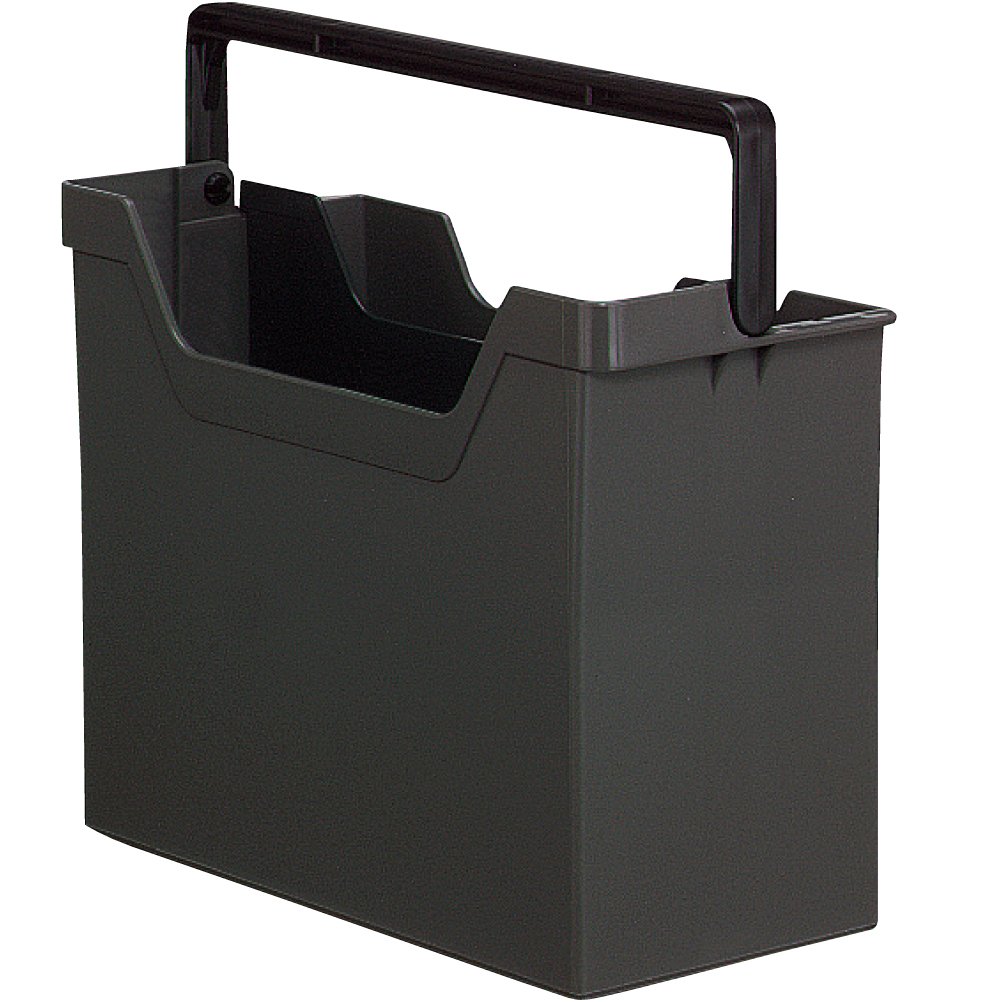 スタイル：A4◆商品名：コクヨ ファイルボックス-RP A4 グレー フ-RP980DM【寸法】153×348×260mm【サイズ】A4【材質】本体/R-PP、ハンドル・仕切板/R-ABS【色】ダークグレーハンドル付きで持ち運びが便利なファ...
