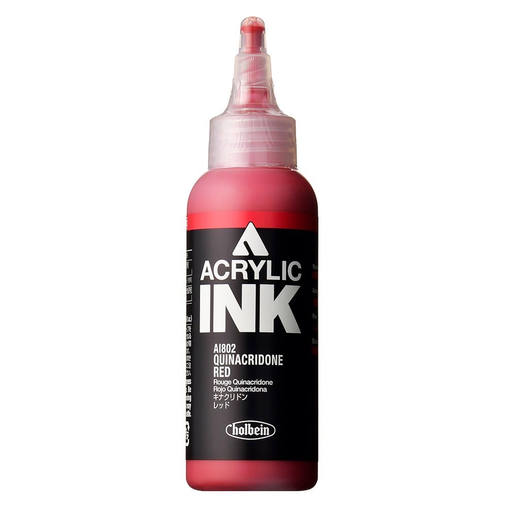 サイズ：100ml◆商品名：ホルベイン アクリリック［インク］AI802 100ml キナクリドン レッド 15802品番:15802色番:AI802色:キナクリドン レッド容量:100mlさまざまなツールでの使用を想定した液状アクリル樹脂...