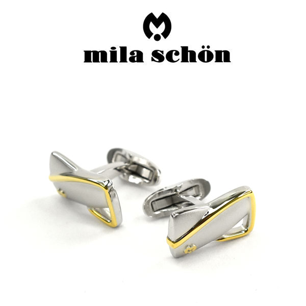 【mila schon】ミラショーン カフス 紳士用 ロジウムメッキ MSC10347シンプルで時代を経ても変わらないエレガンスを追求したミラノのブランド。スタンダードなデザインや個性的なデザインまで、幅広く取り扱っています。専用ボックス付...