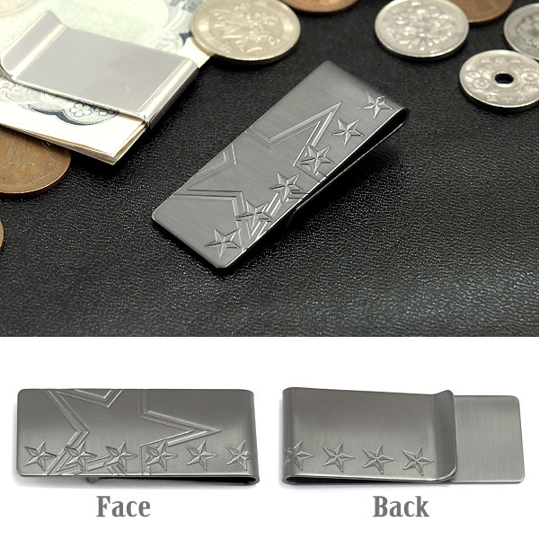 MONEY CLIP Star MC-STAR-BKステンレス製のスタンダードタイプのマネークリップ。11個の星がデザインされた、インパクトあるスターシリーズです。コンパクトですが、紙幣やカードをしっかり挟み込み、財布を持ち歩きたくない人や...