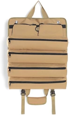 ハンギングツールバッグ 吊り下げツールケース ギアケース アウトドア 小型 ツールバッグ 取り外し可能 ポーチ付き 吊り下げ ジッパー マルチポケット ポータブル キャンプ 小型ツールオーガナイザーバッグは、アウトドア、メカニック、電気技師...