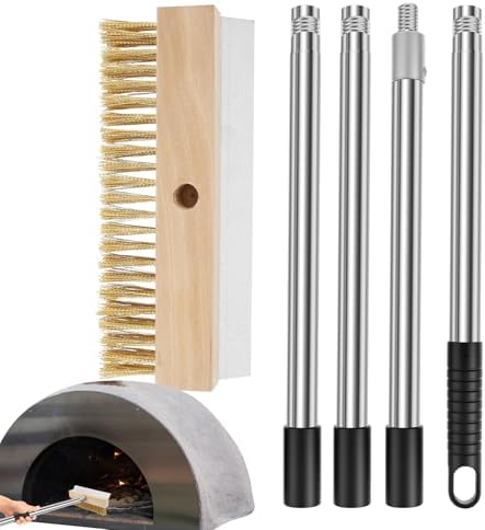 オーブンクリーニングブラシ ピザ窯掃除 スクレーパー付き ピザ窯 アウトドア 商品説明 業務用にも最適: 頑丈な真鍮製ブラシと幅広のスクレーパーで、ピザオーブンやグリルの頑固な汚れを素早くきれいにできます。 快適な使用感: 複数段階の角度調...