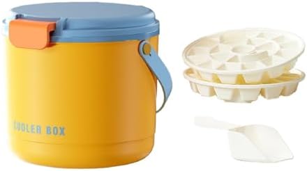 クーラーボックス 氷 断熱 アイスバケツ 2.6L 蓋/ハンドル付き ポータブル 製氷皿 40個 BBQ キャンプ アウトドア 商品説明 多用途断熱ボックス: 2.6Lの容量と優れた密閉性により、食品、母乳、ピクニック用品、果物、飲み物など...