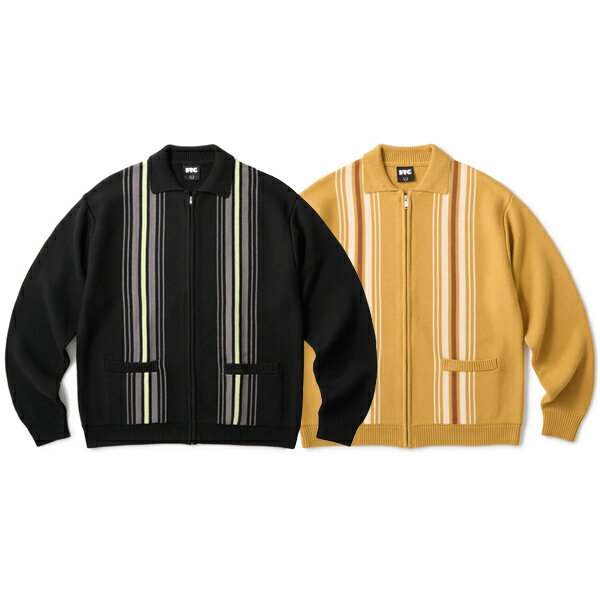 ■FTC /エフティーシー アイテムコメント コットン/アクリル糸で編み立てたオリジナルストライプ柄のジップアップカーディガン。左ポケットに刺繍。 ■サイズ表 着丈/身幅/肩幅/袖丈 M 67 59 49 63 L 70 62 52 64 ...