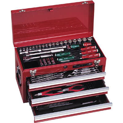 ■自動車整備に欠かせない工具を厳選した工具セットです。TSA350BK●ケース色:マットブラック●ケース寸法(mm)間口×奥行×高さ:508×232×302●セット内容(点):72●差込角:9.5mm(3/8inch)※メーカーの都合により...