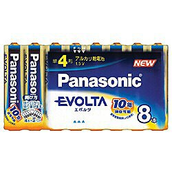 ■使用推奨期限10年を実現LR03EJ8SWタイプ：アルカリ乾電池 形状：単4形 電圧：1.5V 寸法：約10.5×44.5mm 質量：11g 使用推奨期限：10年 包装形態：8本入シュリンク　お買得パック 特長：おNEWの電池を見分けるパ...