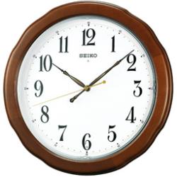 KX326B■木枠■連続秒針(暗くなると秒針自動停止)■330×330×47mm■重さ1200g