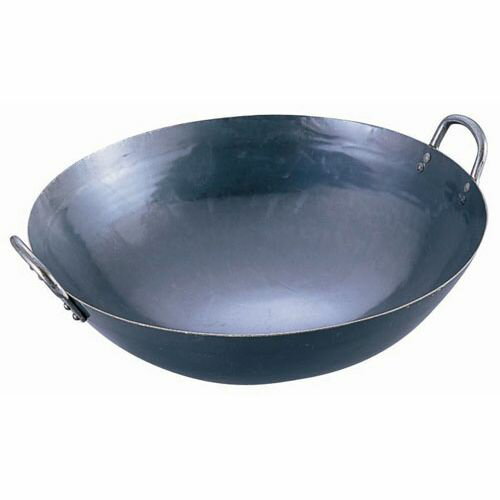 ■取手溶接止め[素材・材質]鉄サイズ(cm)：45板厚(mm)：1.2重量(g)：1900深さ(mm)：140本格派「山田製 中華鍋」