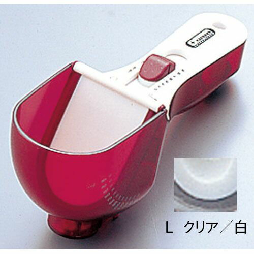■30~140mlまで、はかりたい量に目盛りを合わせるだけで、液体でも粉末状のものでも計れます。■大さじ目盛りもついているので、これひとつでぴったりの量が測れます。[素材・材質]PC、PP、ABS、TPE、ステンレスサイズ：Lカラー：クリア...