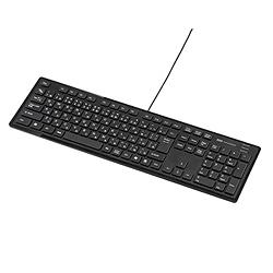■キーが外れない構造のスリムキーボードSKBSL16BK　