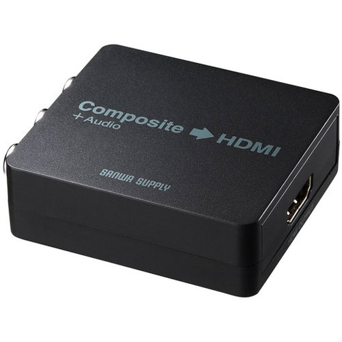■コンポジット映像信号をHDMI信号に変換するコンバーターです■コンポジット映像出力を持つビデオデッキやプレーヤーなどをHDMI入力を持つテレビやプロジェクタに接続し出力することができます。 ※全ての機種での動作を保障するものではありません...