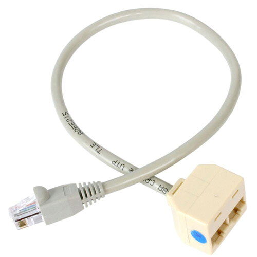 ■1x RJ45(オス)- 2x RJ45(メス)接続■Cat5/Cat5eケーブル1本で2本のケーブルを取り込み、RJ45壁面差し込み口1つに2つの機器を接続■信頼性保証■注意：1本のネットワークラインを2台のコンピュータで共有する目的で...