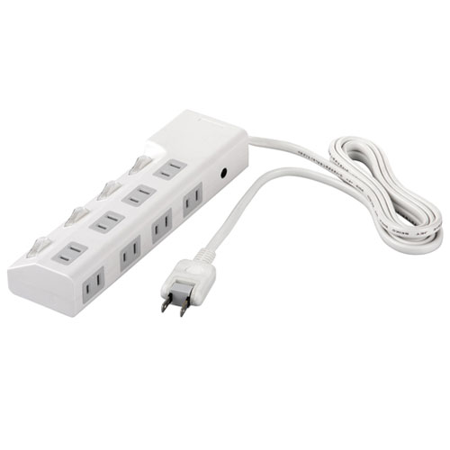■個別スイッチ4個付き、2ピン8個口の電源タップ■落雷による機器の故障を防ぐ雷サージガード付■安心のブレーカー付きBSTAPSD2815WHコード長：1.5mアンペア数：15A差込口数：8USBポート数：-プラグ形状：2アース：-ノイズフィ...
