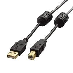 ■高周波ノイズを吸収する効果があるフェライトコアが付いたUSB2.0ケーブルです■USB(Aタイプ:オス)のインターフェイスを持つパソコンやUSBハブと、USB(Bタイプ:オス)のインターフェイスを持つプリンタや外付けハードディスクドライブ...