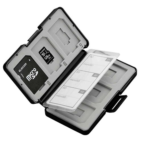 ■SDカード6枚とmicroSDカード6枚を一緒にまとめて収納できるカードケースです。■SDカードとmicroSDカードを重ねることでコンパクトに収納可能です。■microSD→SD変換アダプタも収納可能です。■収納トレーには適度なクッショ...