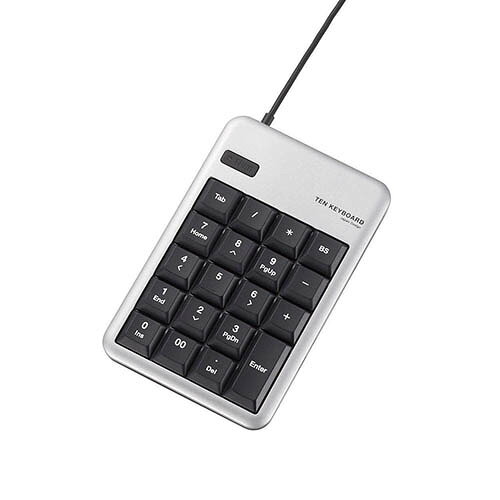 ■ノートパソコンでの使用に最適な、スタンダードなUSBテンキーボードです。 ■Excelでの作業に便利な[Tab]キーと、数字の入力に便利な[00]キーを装備しています。 ■大きなキーで入力効率が向上します。 ■「NumLock」問題をハー...