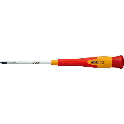 ■耐電圧1000V(絶縁耐電圧試験済み)仕様です。■回転キャップ付です。■マグネットなしです。■軸被膜はPP製で強度をアップしています。●軸長(mm):75●刃先:[[(+)]]0●全長(mm):183材質仕上・刃先：クロムモリブデンバナジ...