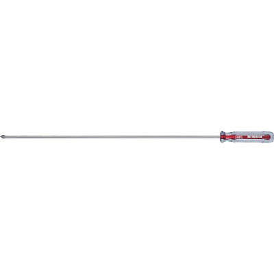 ■軸長450mmの角軸タイプです。■柄先端に10mmφの穴付、ハンガーフックにかけられます。■強靱な特殊鋼使用、全身焼入です。■柄は、両手で使えるダブルグリップ、強力な締めつけ作業にも効果的です。■衛生機器等のネジ締め作業にです。●刃先:[...