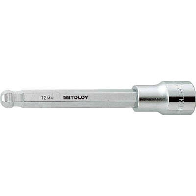 ■差込角12.7mm用です。■ボールポイントタイプです。412BHTL●ビット長さ(mm):94●対辺寸法(mm):12●差込角(mm):12.7●全長(mm):137材質仕上・ソケット部:クロムバナジウム鋼・六角部:ニッケルクロムモリブデ...