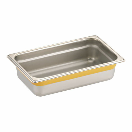 ■カラーラインは加熱時での光沢低下少なく、耐変色性に優れています。(シリコン樹脂塗装)■カラーライン塗装部:耐熱温度:300℃■蓋はDO-EN(ドーエン)ガストロノームパン用カバーをご使用下さい。AGS2551サイズ表示：1/4深さ：65m...