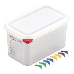 ■別売りの専用マーカーを使えば本体のラベル面に直接書き込め、食器洗浄機などで洗い落すことができます。■優れた気密性■ラベル記入可AKVR613サイズ表示：1/4深さ：150mm幅×奥行(mm)：265×162容量(L)：4.3耐冷・耐熱温度...