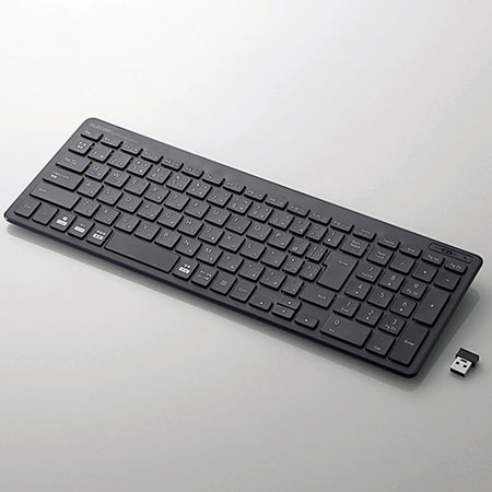 ■一枚板のように美しい最薄部6.5mmの無線薄型コンパクトキーボード■2.4GHzのワイヤレスキーボード■1円玉サイズのマイクロレシーバーTKFDP099TBKカラー：ブラック有線/無線：無線ケーブル長：-mインターフェース：2.4GHzキ...