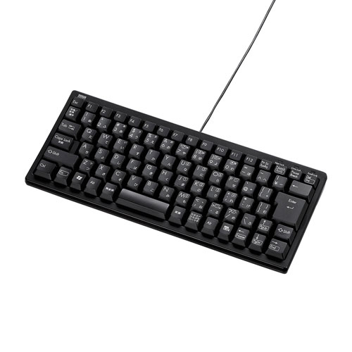 ■テンキー部分を取り除き、文字入力だけに特化したコンパクトキーボードです。■キーピッチはスタンダードキーボードと同じ19mmキーピッチ■キートップは標準的な深い押し心地のメンブレンタイプ■USB-PS/2コネクタ付。USB接続でもPS/2接...
