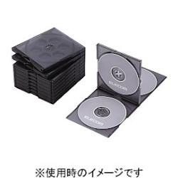 ■ケース1枚につきディスク4枚を収納可能です。■ケースを並べて収納しても取り出しやすいくぼみつきです。■高透明なPS樹脂を使用しています。CCDJSCNQ5CBK収容メディア：Blu-ray Disc/DVD/CD収容枚数(ケース1枚あたり...